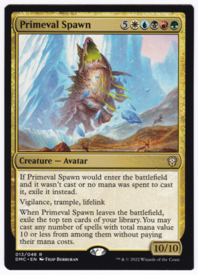 MTG Errors - Miscut - Commander Dominaria United R Primeval Spawn #013 ...