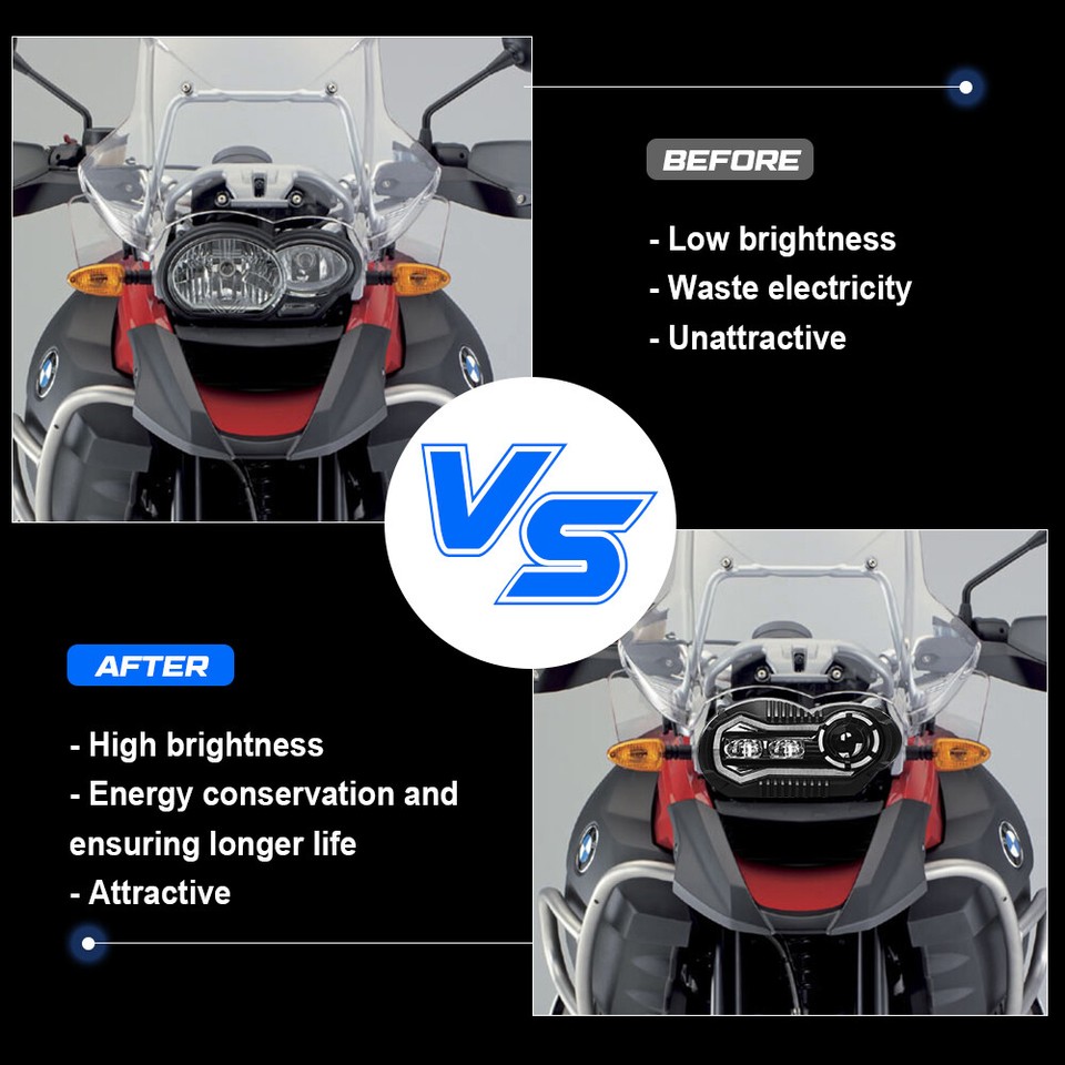 LED Headlight Headlamp for BMW R1200GS 2004-2012 R 1200 GS Adv 2005 ...