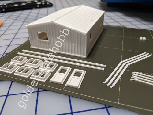 HO Scale Yard Office 3D Printed Structure Kit, White, In Stock! | eBay