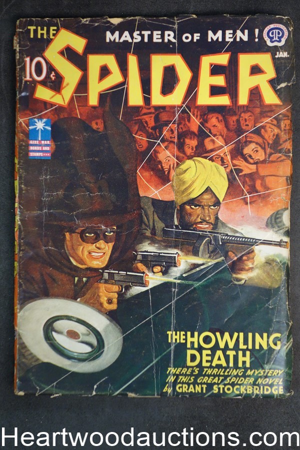 The Spider Jan 1943 Rafael DeSoto Cvr features Ram Singh and The Spider ...