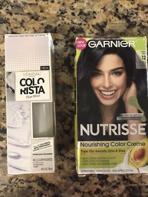 Garnier Nutrisse And L’Oréal Colorista Hair Dye Color Lot Blue Black ...