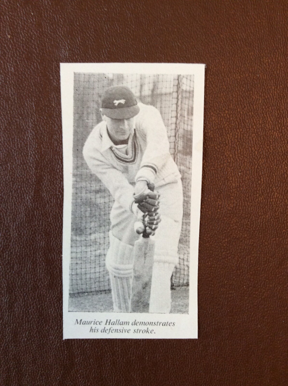 A2k Ephemera 1960s Leicester Society Picture Cricket Maurice Hallam | eBay