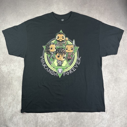 Funko Pop! Tees Marvel Black Panther Wakanda Forever T-Shirt Size 2XL ...