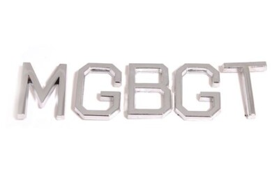 New MG Rear Hatch Badge Emblem Set for MGB GT 1965-1969 Chromed Metal ...