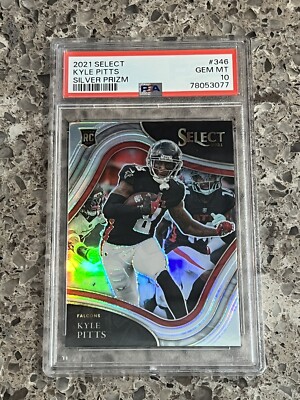 Kyle Pitts Rookie 2021 Select Field Level Silver Prizm Rookie RC PSA 10 ...
