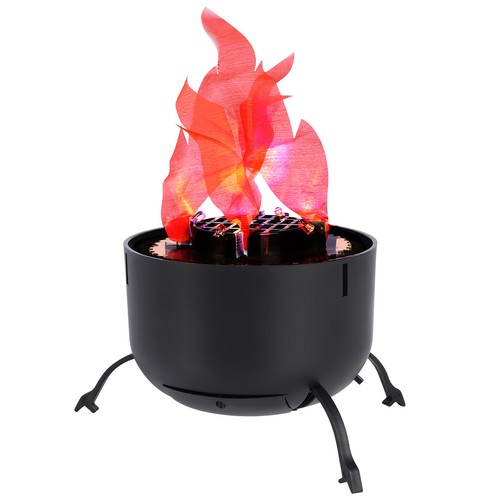 4 in 1 LED Fake Fire Flame Lamp 3D Campfire Halloween Stage Club Decor ...