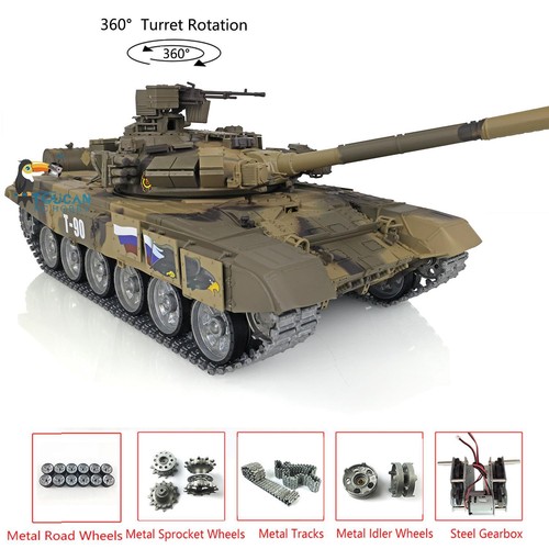 USED 1/16 TK7.0 RTR Customized Russia T90 IR Tank 3938 360° Turret ...