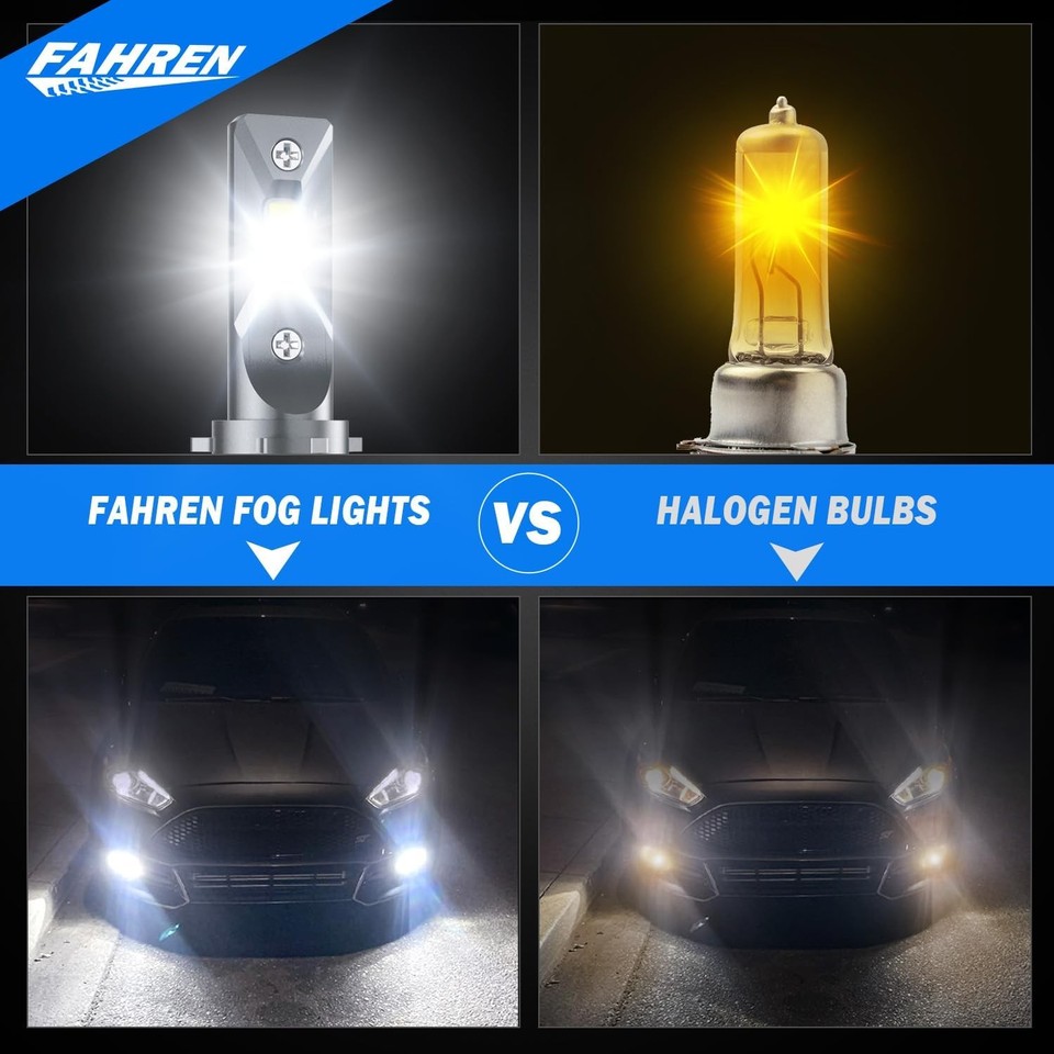 FAHREN 9007 LED Light Bulb 50000LM Super Bright Hi/Low Driving Beam ...