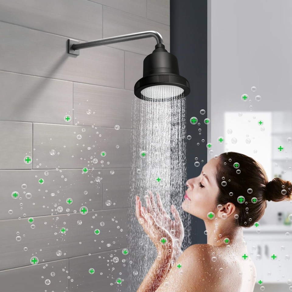 Filtered Shower Head - High-Pressure Showerhead with Water Filter ...