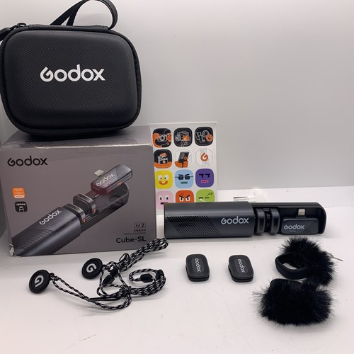 Godox Cube-SL Kit2 Wireless Lavalier Microphone System 2 Transmitter 1 ...