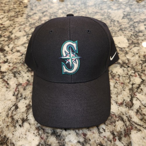 Nike Team Embroidered Throwback Logo Seattle Mariners Adjustable Hat ...