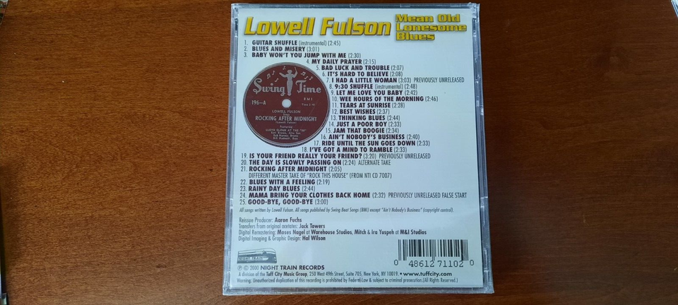 Mean Old Lonesome Blues / Lowell Fulson (CD, 2000, Night Train) NEW ...