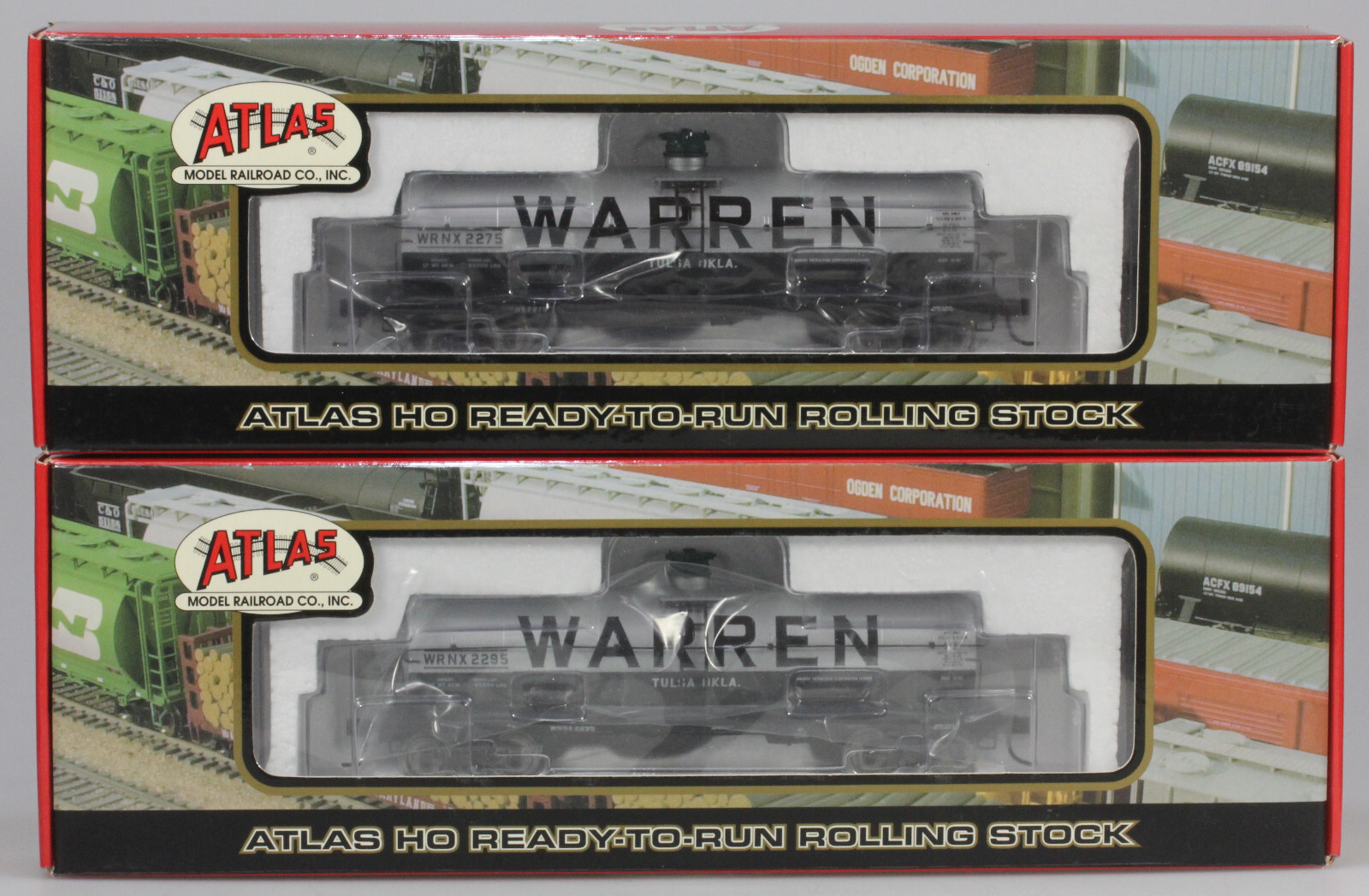 Atlas HO #1032-1 & 1032-2 Warren Petroleum 11,000 Gal Tank Cars, N/BX ...