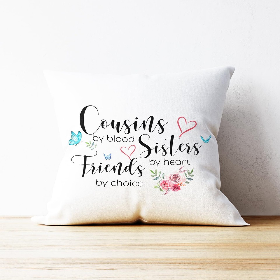 Cousin Pillow Covers 18x18 Cousin Gifts for Women Friendship Gifts for ...