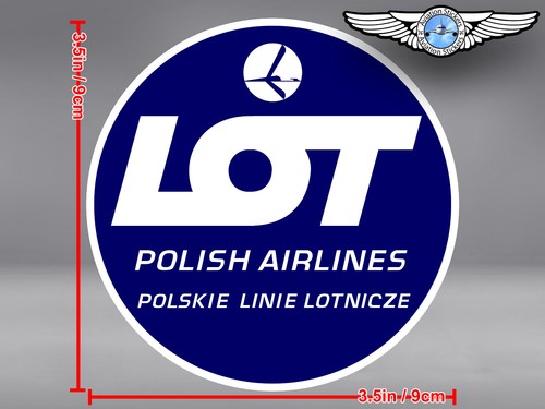 LOT POLISH AIRLINES POLSKIE LINIE LOTNICZE LOGO ROUND DECAL / STICKER ...
