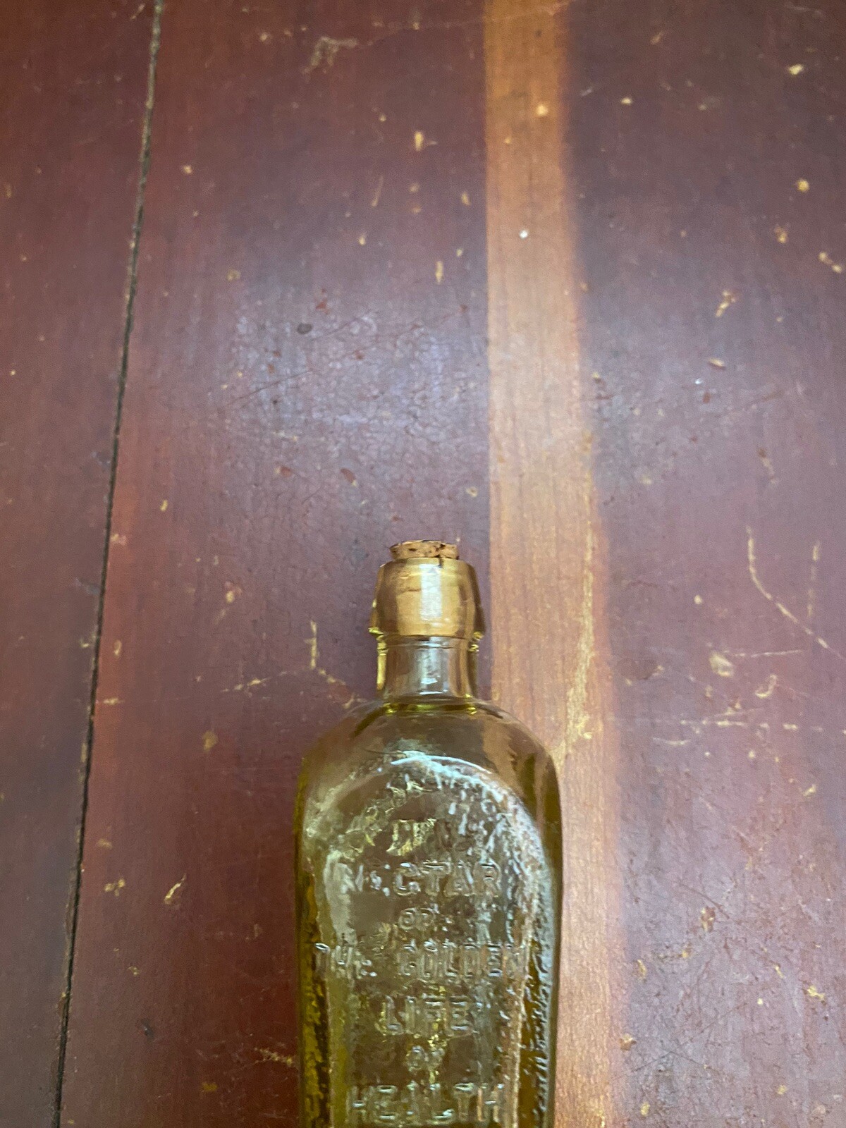 Vtg Straubmullers Elixir Tree Of Life Apothecary Glass Bottle W/Cork ...