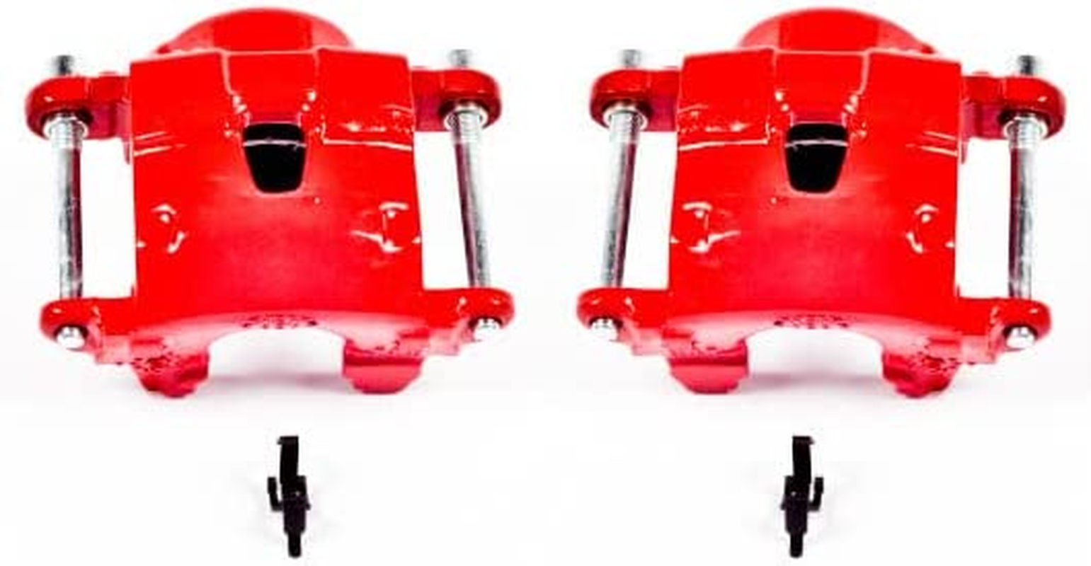 Front S4071 Pair of High-Temp Red Powder Coated Calipers | eBay