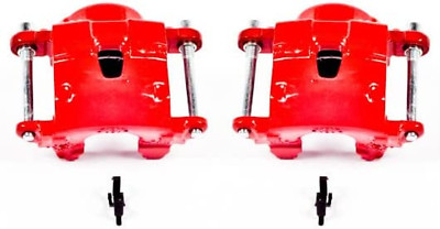 Front S4071 Pair of High-Temp Red Powder Coated Calipers | eBay