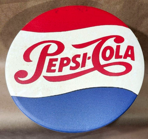 PEPSI WEATHERED 12" Round Metal Sign Patriotic Home Wall Decor Office ...