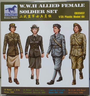 Bronco Models 1/35 WWII ALLIED Female solder set U.S / British 4 ...