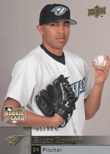 2009 Upper Deck - Ricky Romero #948 Gold /99 for sale online | eBay