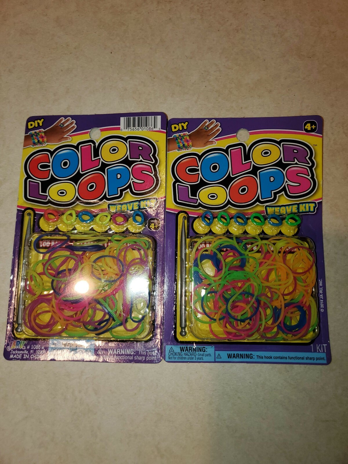 2 lot Bracelet Rainbow Color Loops Loom Weave Kit DIY Girls Craft Kit ...