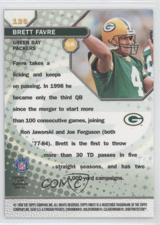1999 Topps Finest Gems Brett Favre #126 HOF 07v8 | eBay