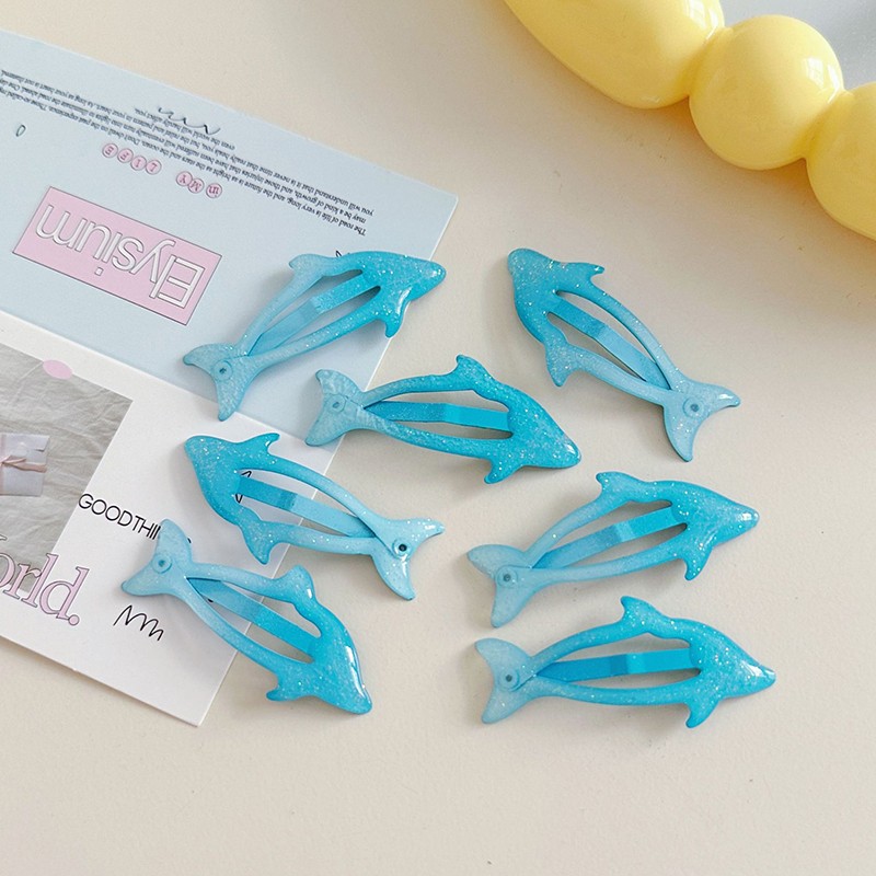 4Pcs Cute Dolphin BB Hair Clip Versatile Bangs Hair Clip Fashion Side ...