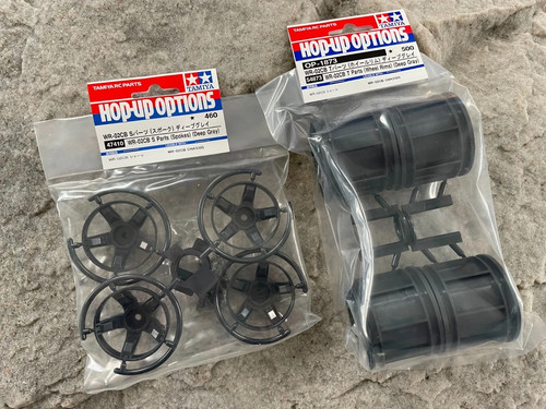 TAMIYA 1/10 COMICAL RC BUGGY Deep Gray Wheel Set GRASSHOPPER HORNET ...