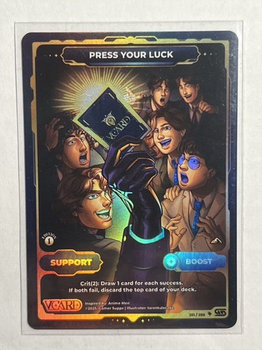 VCard TCG Awakened Worlds Support Secret Rare 1st Edition - Press Your ...