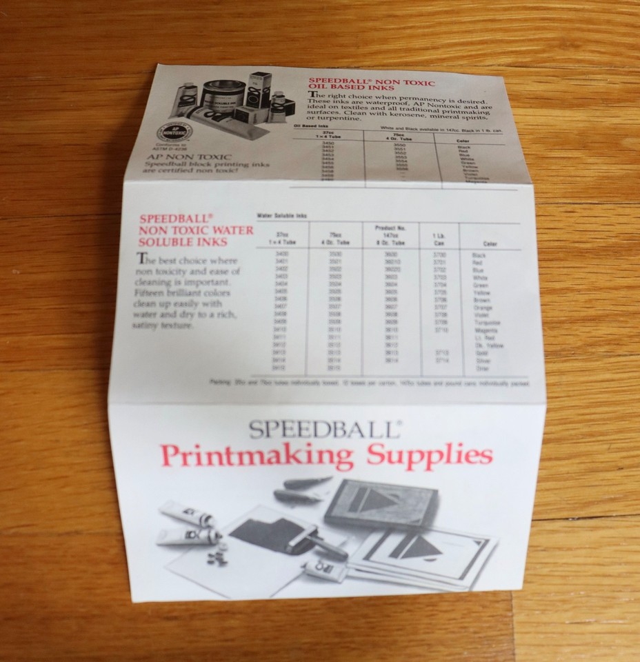 VINTAGE PRINTMASTERS SPEEDBALL SOFT RUBBER No. 66 BRAYER 6" ROLLER ...