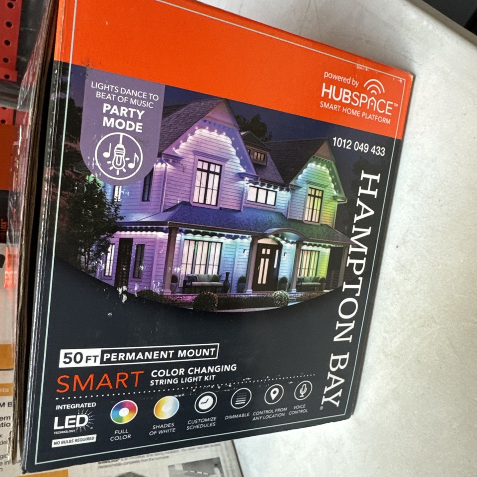 Hampton Bay 50 foot LED Smart Color Changing String Light Kit | eBay