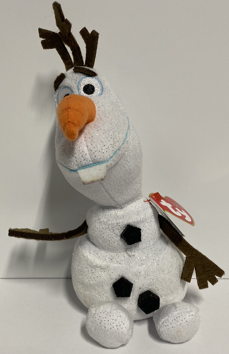 Olaf Disney Frozen Snowman 8" Plush Stuffed Toy Shiny TY Beanie Babies ...