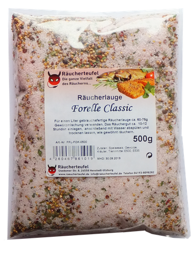 Räucherlauge Forelle Classic 500g, (Räucherhaken, Matjes, Fischgewürz ...