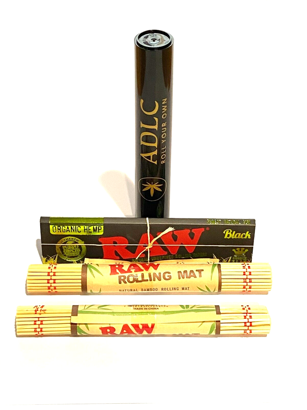 RAW® Rolling Mat 'Natural Bamboo '2 Mats, 1 pack Raw organic king size ...