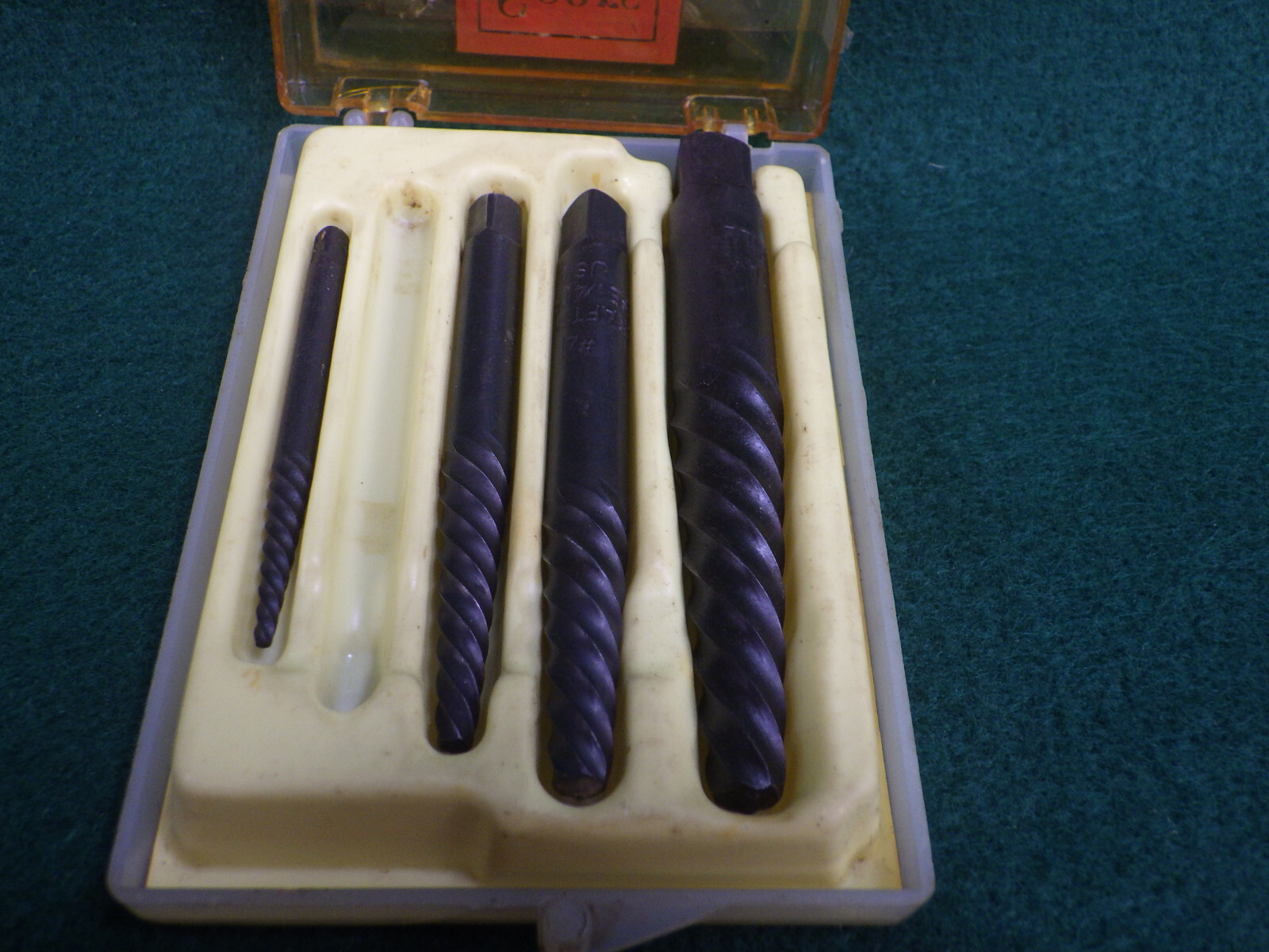 1970s-80s Sears Craftsman screw extractor set 67372 partial set #2 | eBay