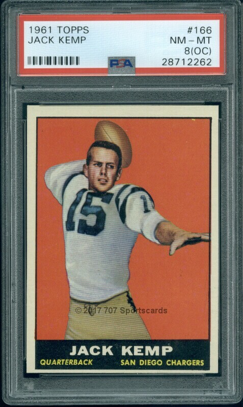 1961 Topps FB 166 Jack Kemp PSA 8oc (2262) | eBay