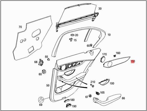 Genuine Moulding MERCEDES Glc C253 S205 W205 X253 Coupe Sedan SUV ...