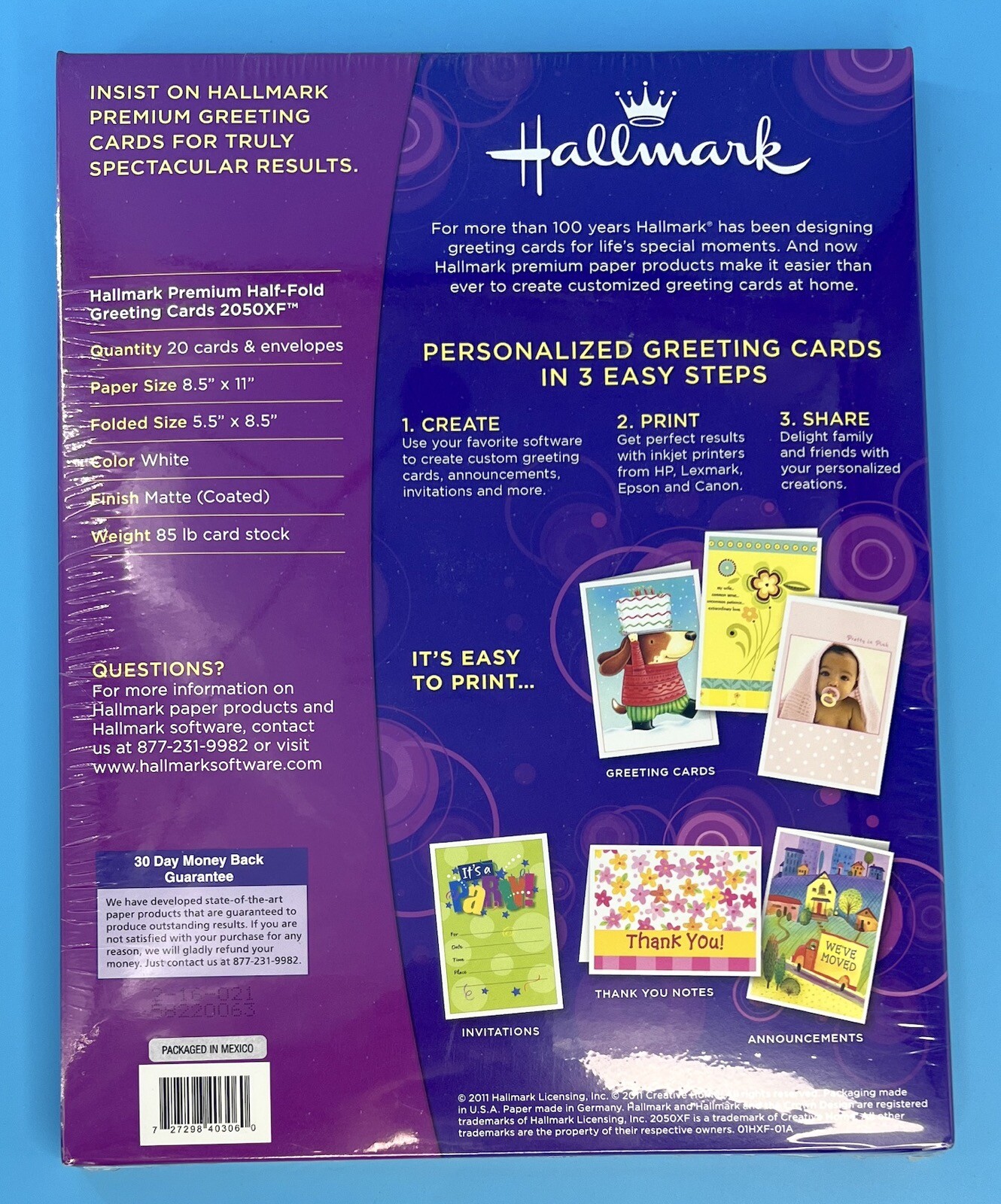 Hallmark Premium Blank Greeting Cards - 2050XF (Pack of 20 Cards) for ...