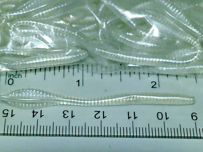 75 Package 2.5" MICRO TORPEDO TROUT WORM Soft Plastic Fishing Lures ...