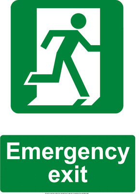 5 x EMERGENCY EXIT SIGNS A4 SELF ADHESIVE LAMINATED | eBay UK