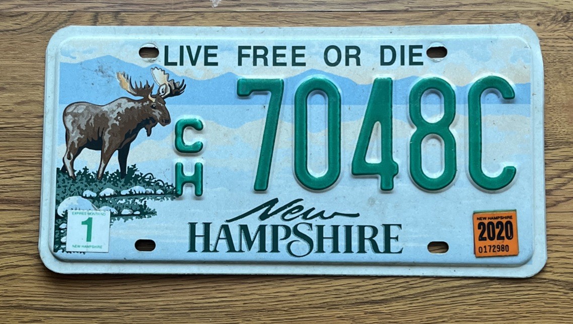 NEW HAMPSHIRE MOOSE SPECIALITY LICENSE PLATE | eBay
