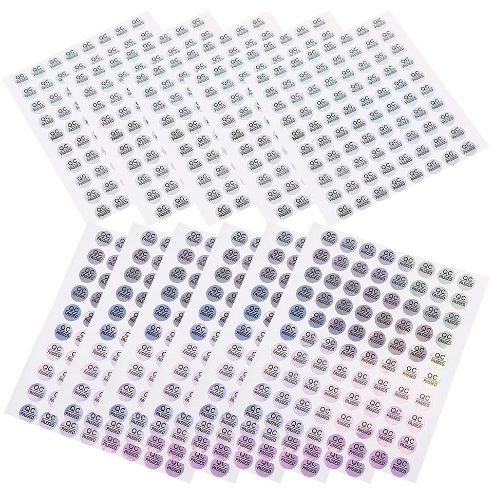 2400 Pcs Silver Qc Passed Stickers Safety Testing for Quality Labels ...