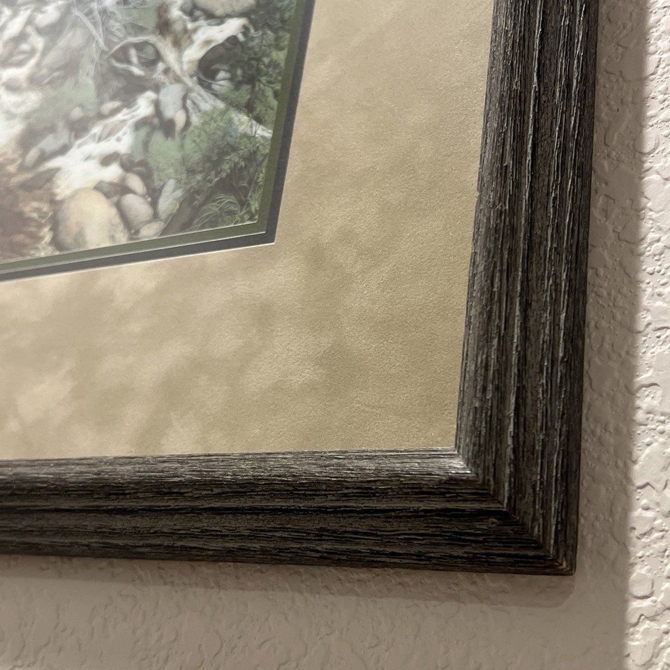 THE FOREST HAS EYES Bev Doolittle Beautifully Matted & Framed Hardwood ...