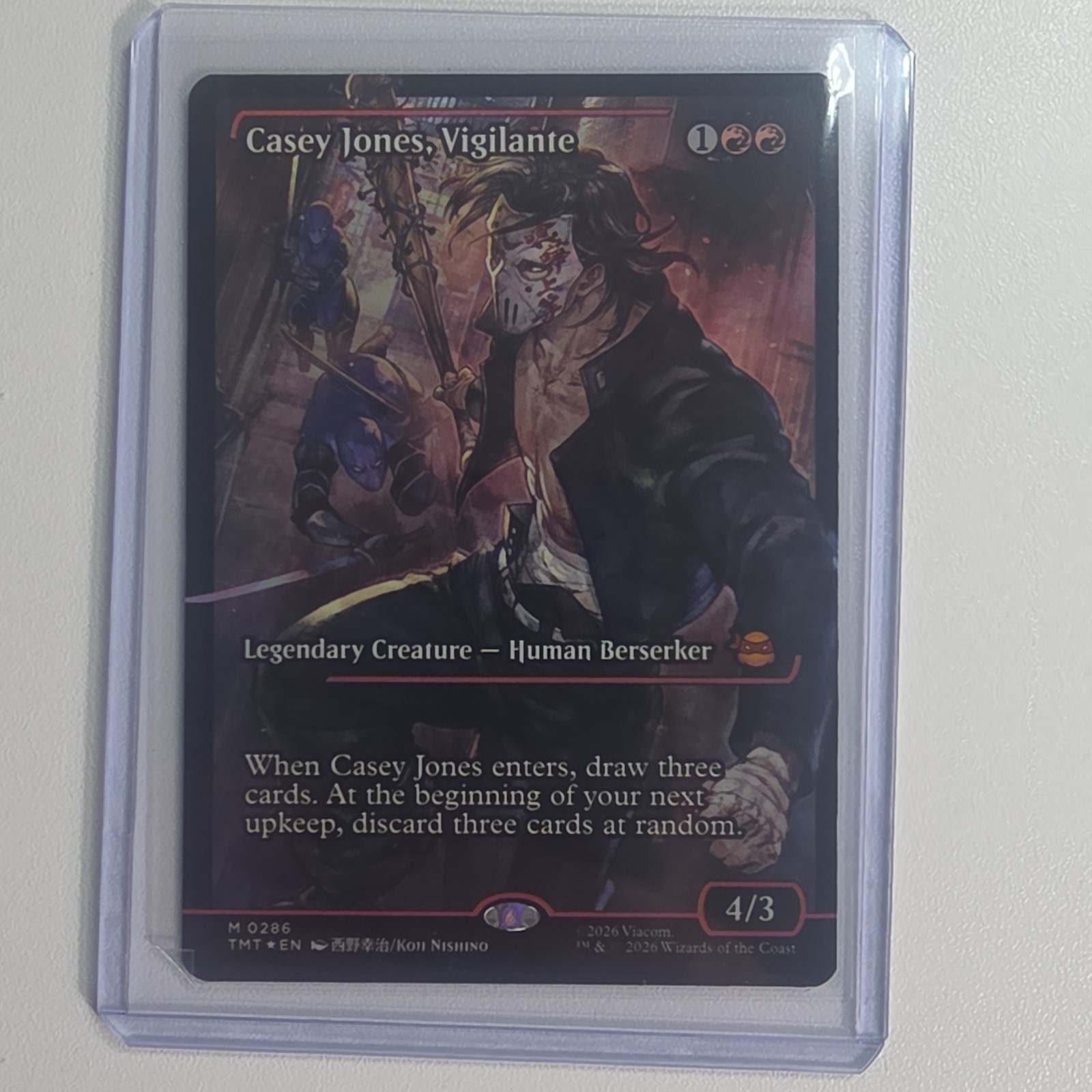 Magic: The Gathering Casey Jones Vigilante Red Legendary Creature TMNT ...