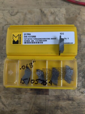 (Qty 5) Kennametal Top Notch NR3068R Carbide Radius Grooving Inserts ...