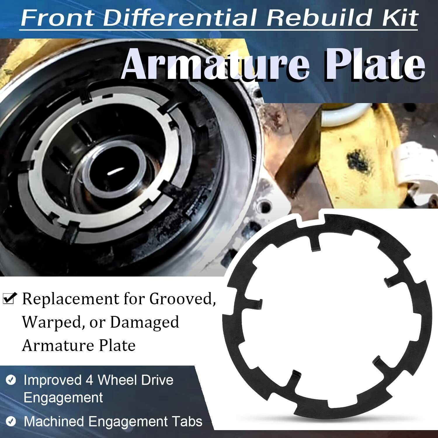 For Polaris Front Diff Rebuild Kit Sprague Armature Plate Ranger RZR ...