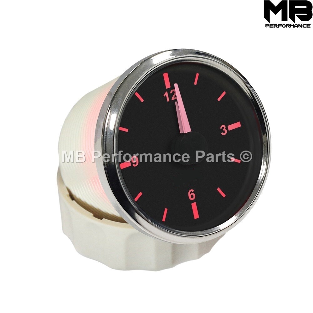 52mm Analogue 12v Clock Gauge Any Car Petrol Diesel Van - Black Face ...