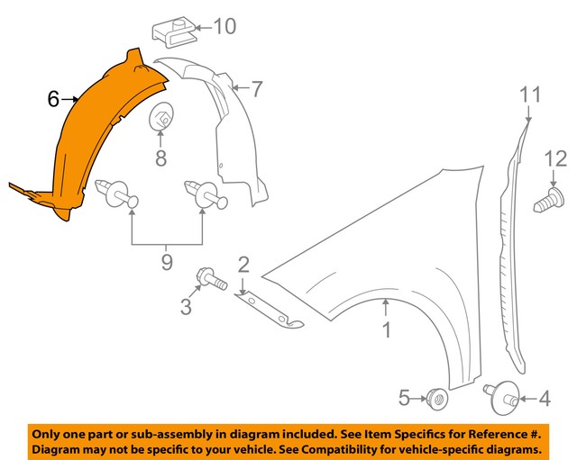 MERCEDES Mercedes-Benz Oem-front Fender Liner Splash Shield Right ...