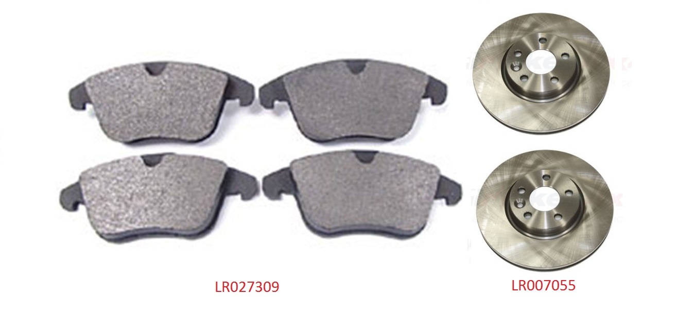 Land Rover Range Evoque Front Disc Brake Rotors & Pads Set LR007055 ...
